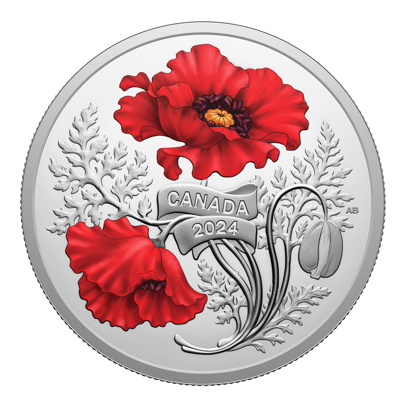 2024 Royal Canadian Mint Fine Silver Proof Colourised $20 Coin - Remem ...